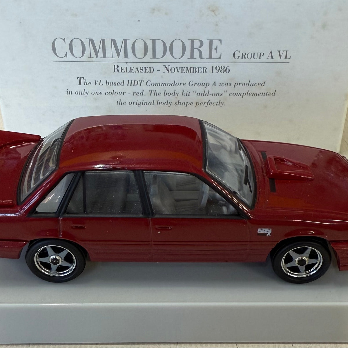 Trax 1:43 1986 VL Commodore Group A Red – Frankton Model Shop