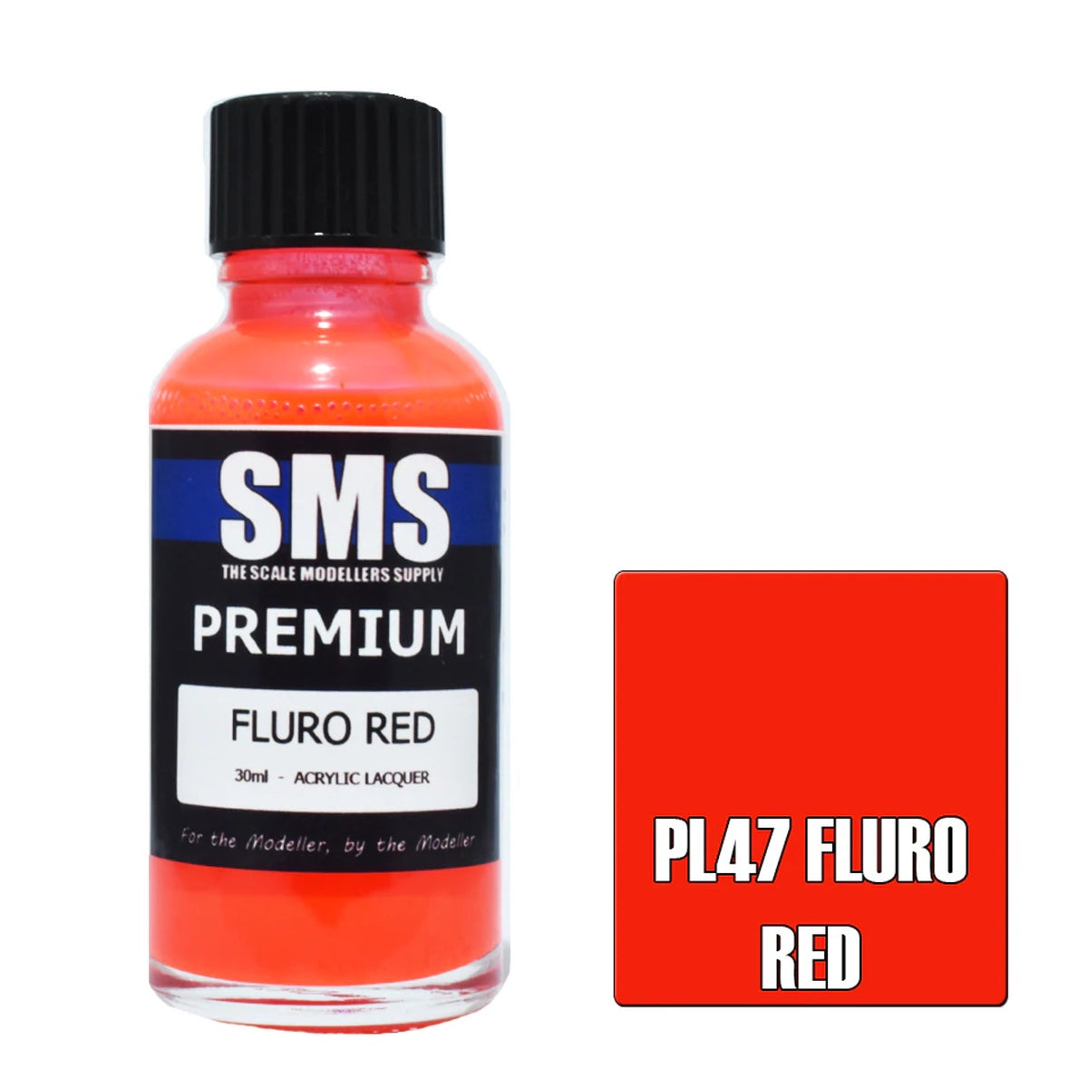SMS #PL47 Premium Fluro Red Acrylic Lacquer 30ml – Frankton Model Shop